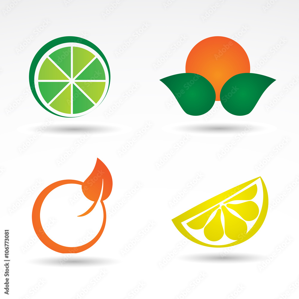 Citrus vector icon. vector de Stock | Adobe Stock