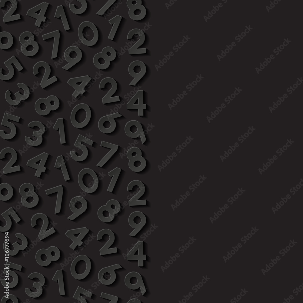 Abstract background with numbers Stock Vector | Adobe Stock