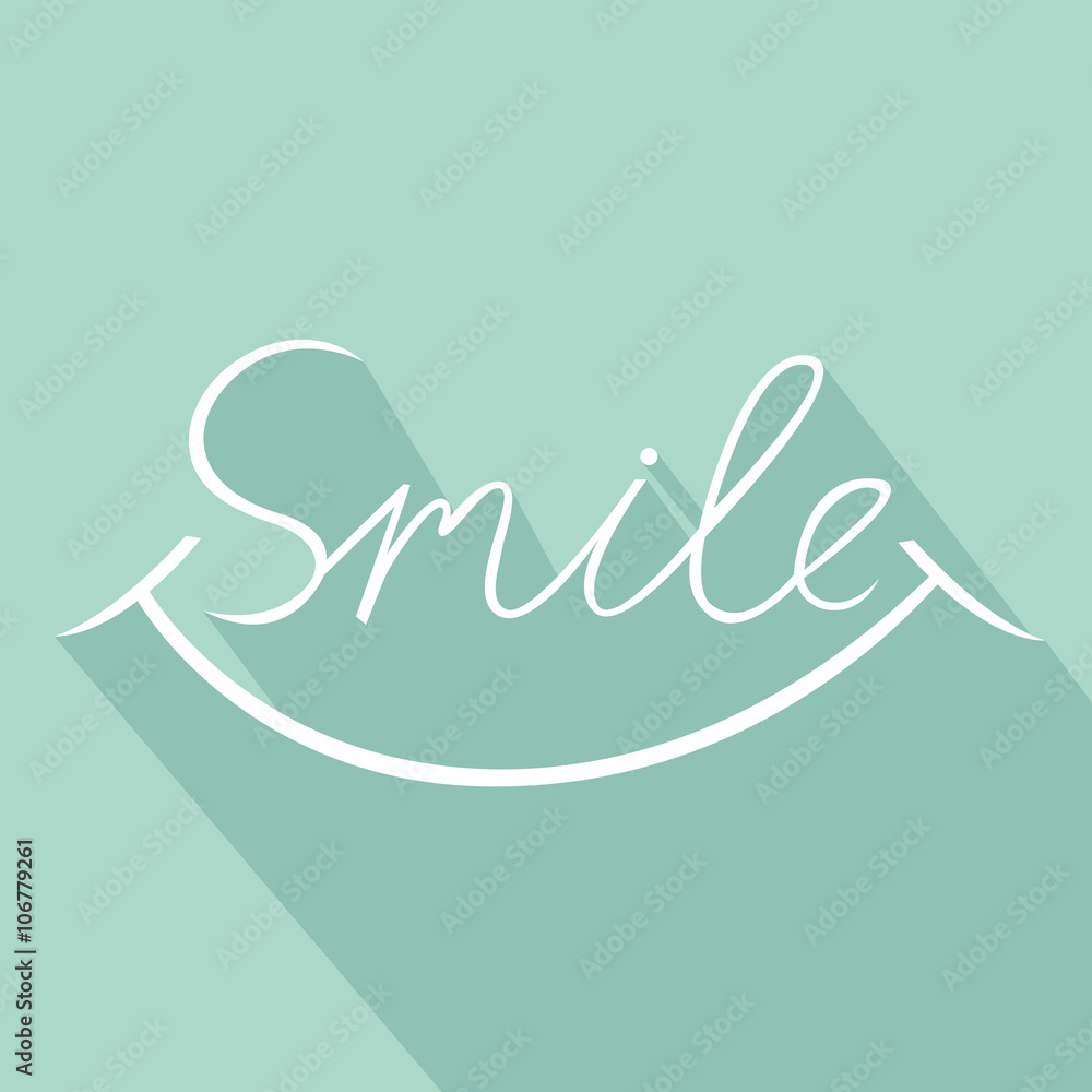 Smile design, font design, vector illustration, graphic, background ...