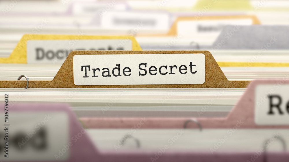 Trade Secret - Folder Register Name in Directory. Colored, Blurred ...