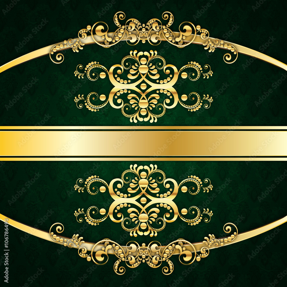 Green Invitation Card Design Stock Illustration | Adobe Stock