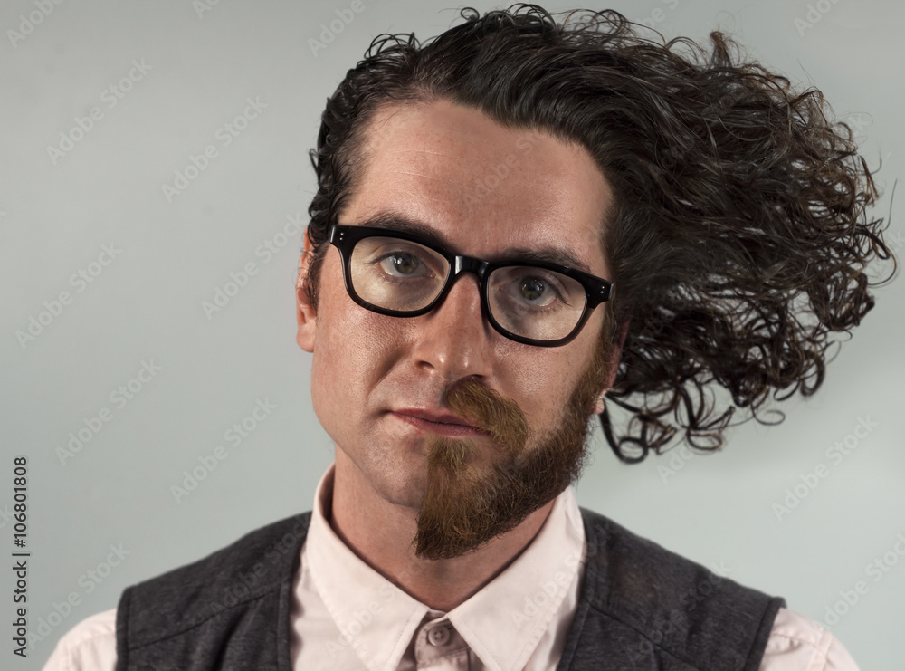 Half Beard Split Stock Photo | Adobe Stock
