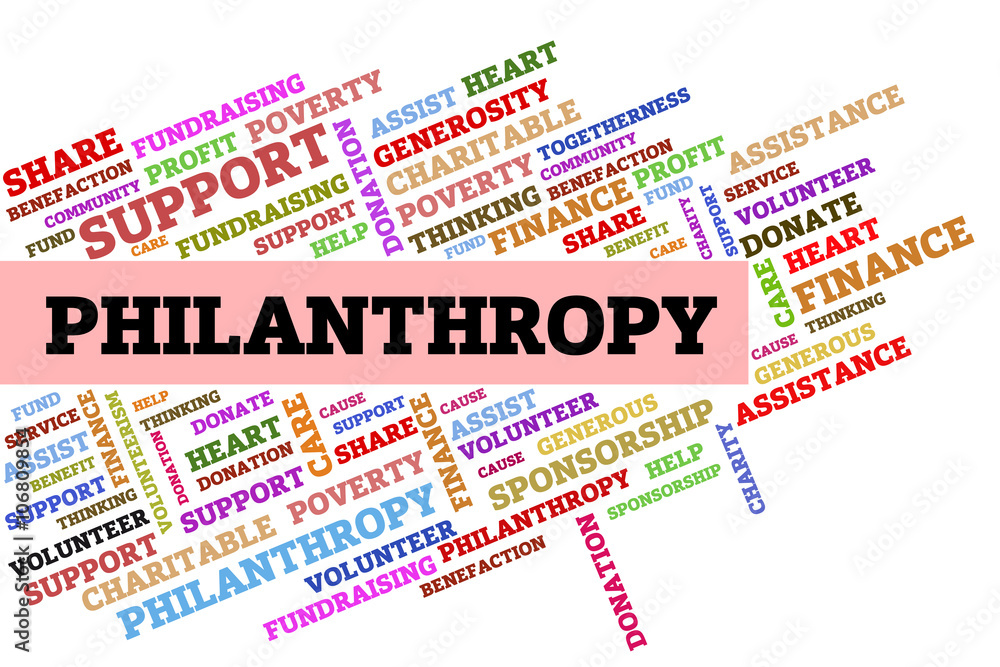 Hand writing Philanthropy word on a transparent wipe board. Word ...