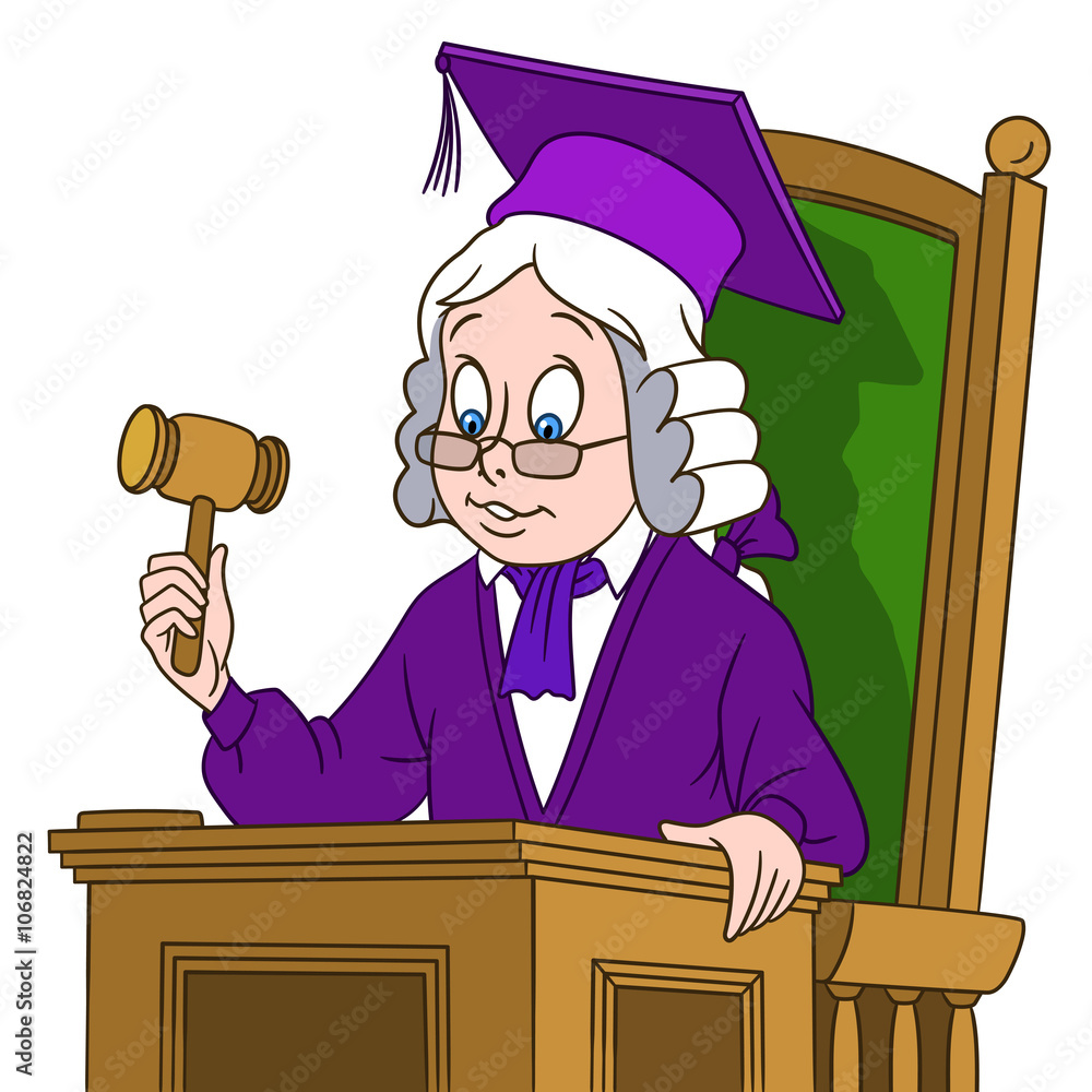 Judges Wig Cartoon