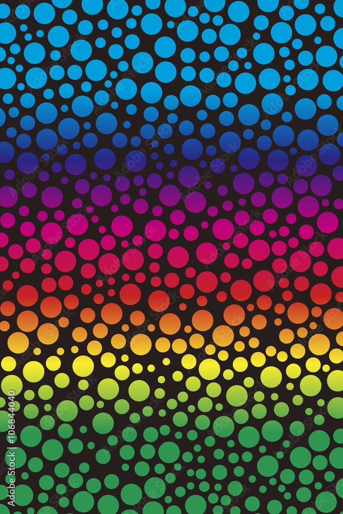 Rainbow Polka Dot Background