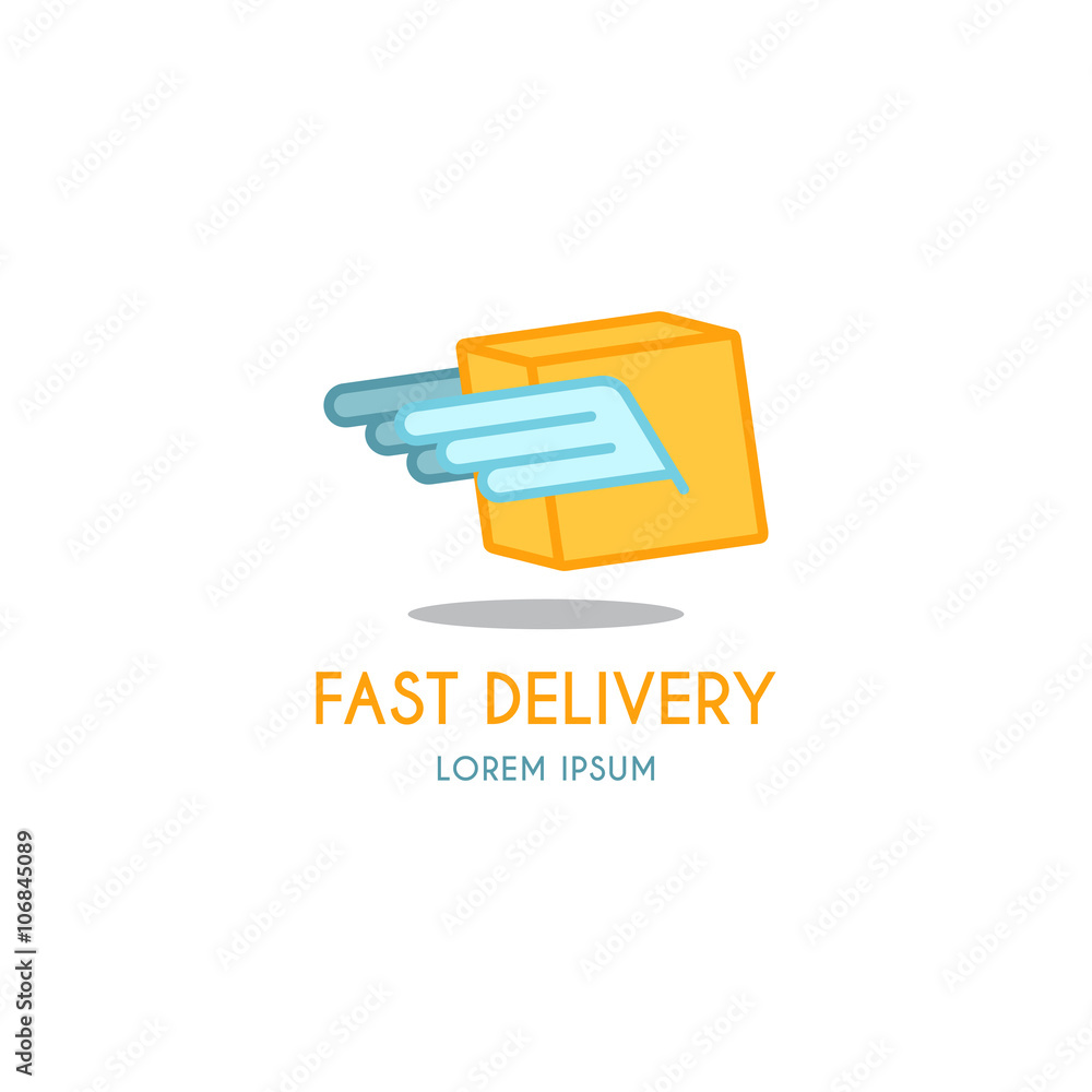 Template of logo of delivery company. Creative vector template in the ...