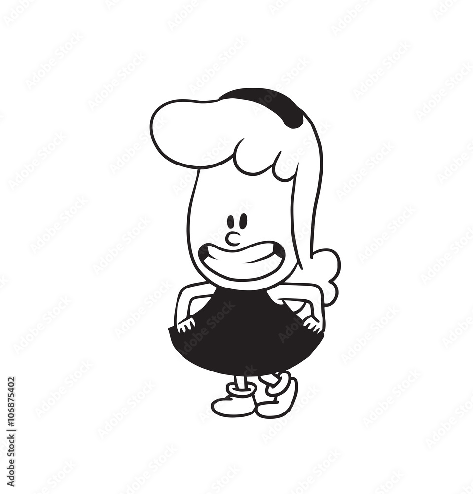 Vector cartoon image of a cute little girl. Little girl with wavy hair ...