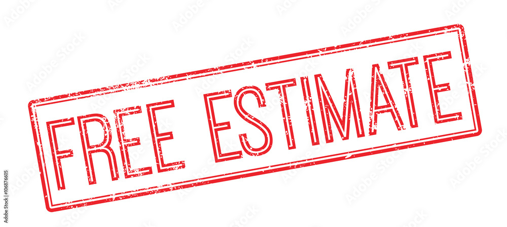 Free Estimate red rubber stamp on white Stock Vector | Adobe Stock