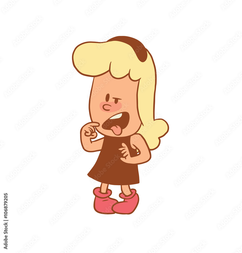 Little Blonde Girl Cartoon