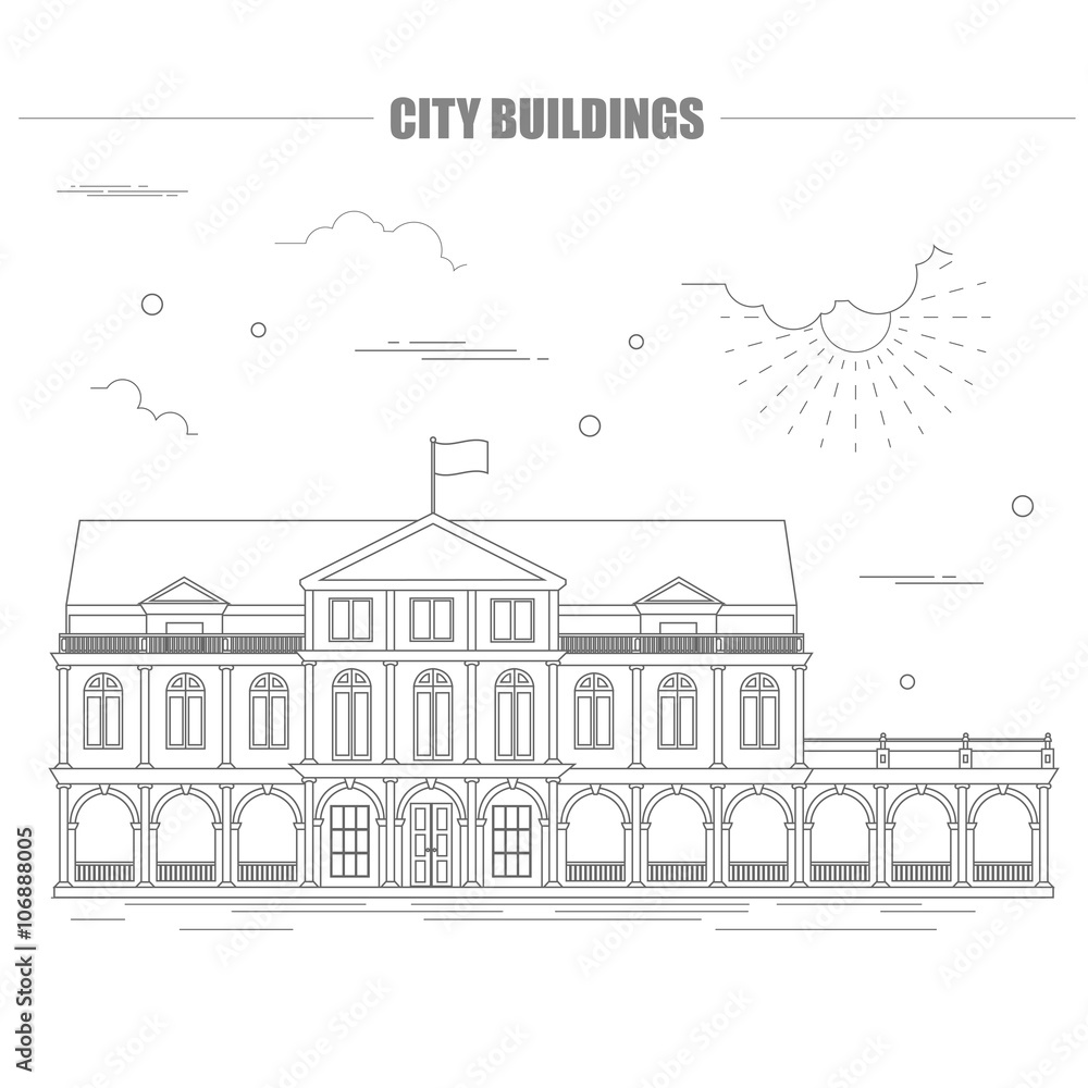 City buildings graphic template. City buildings graphic template Stock ...