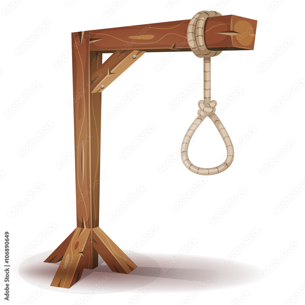 Gallows With Hangman's Rope Stock Vector | Adobe Stock