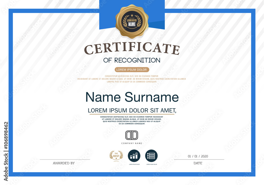 Certificate Template Size