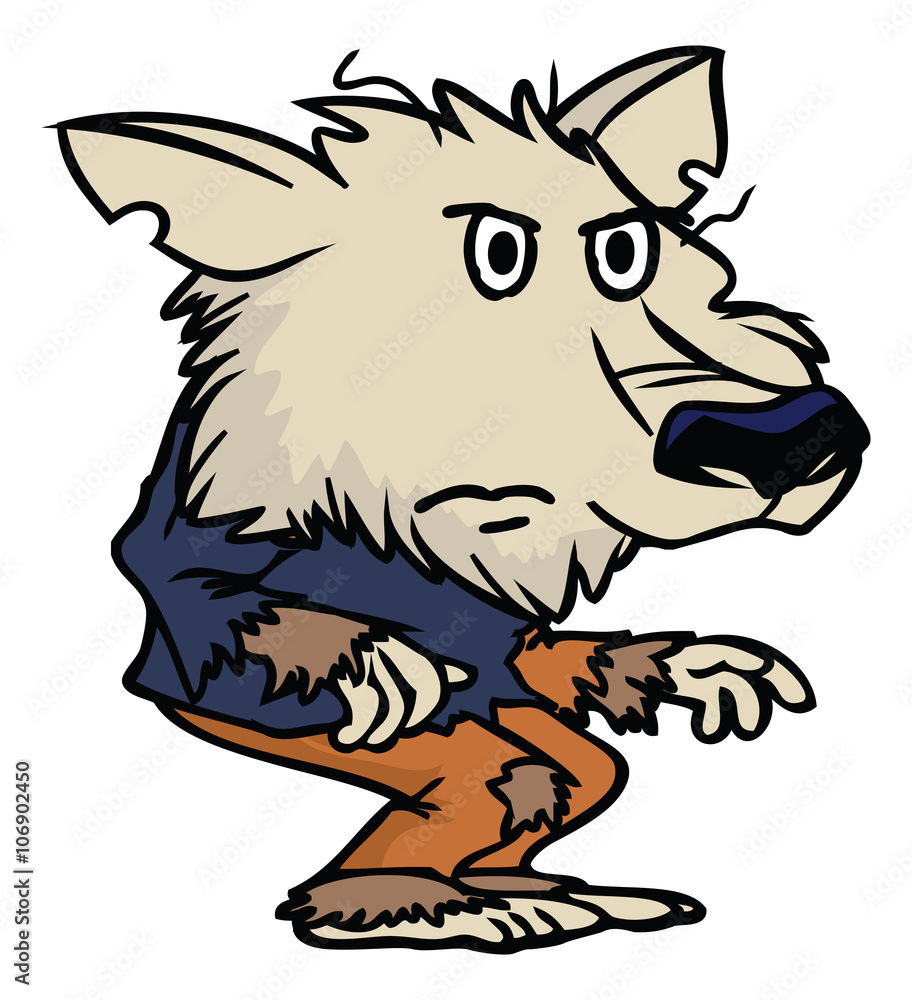 cartoon werewolf Stock Vector | Adobe Stock