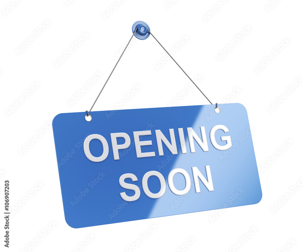 Opening soon signboard Stock Illustration | Adobe Stock