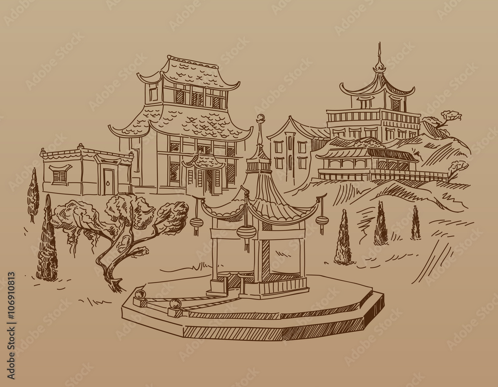 Chinese Landscape Drawing