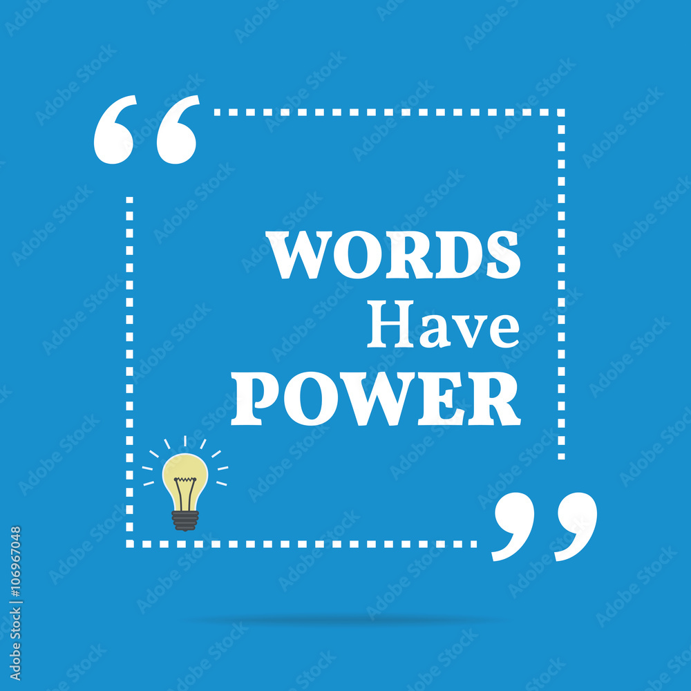 Inspirational motivational quote. Words have power. Stock Vector ...