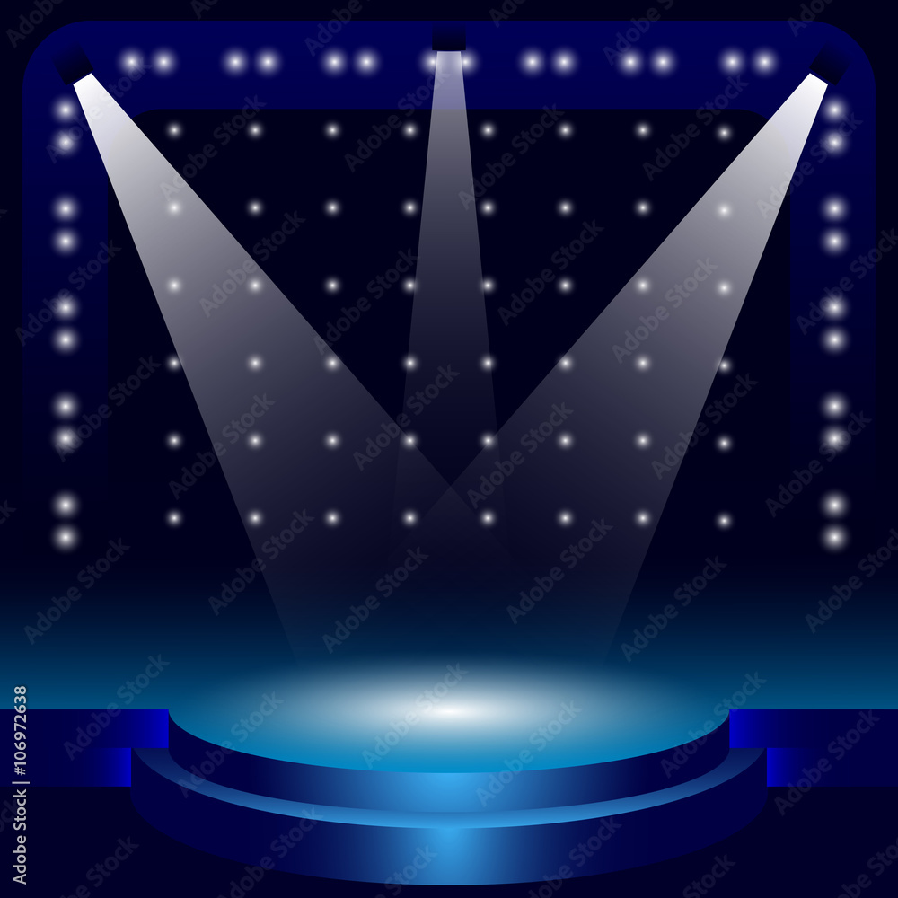The stage for the concert, vector illustration. Background to the ...
