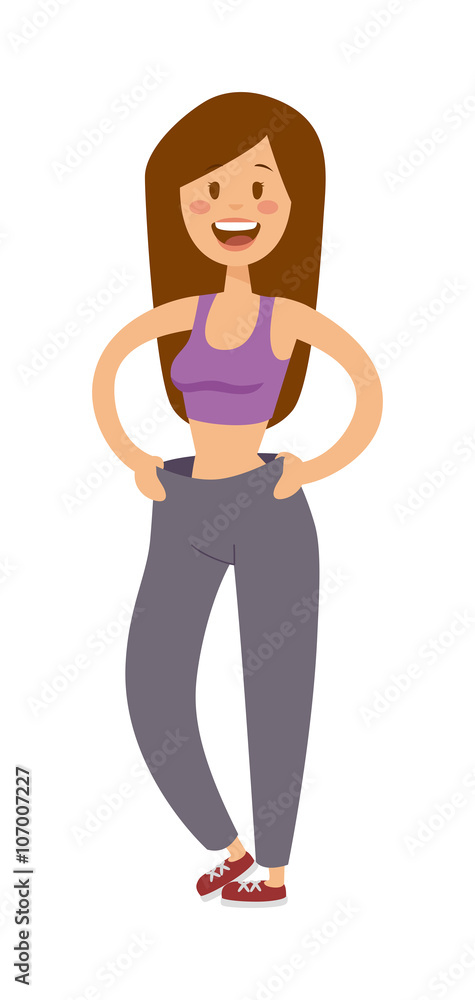 Fit Person Cartoon