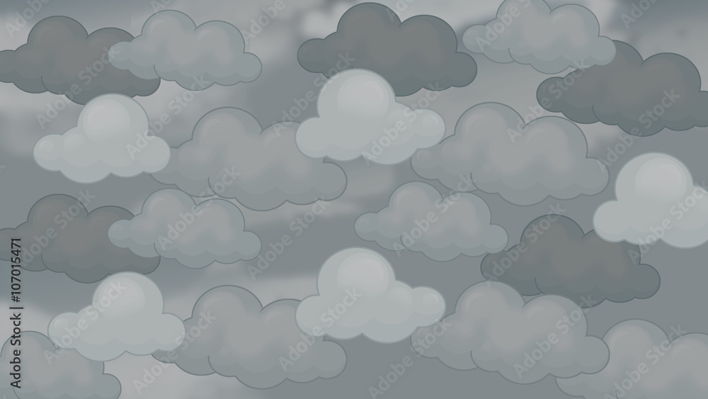 Cartoon scene of bad weather - stormy sky - illustration for children ...