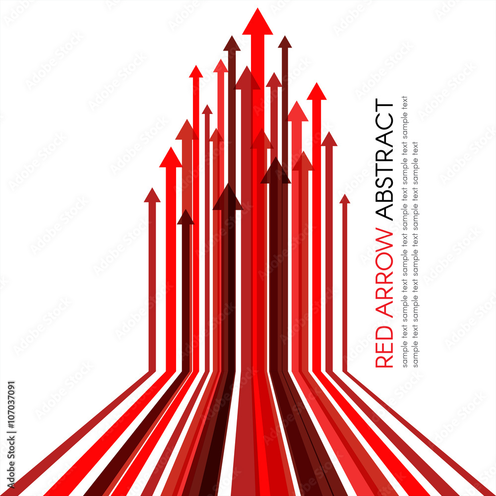 Red arrow line upper vector abstract background Stock Vector | Adobe Stock