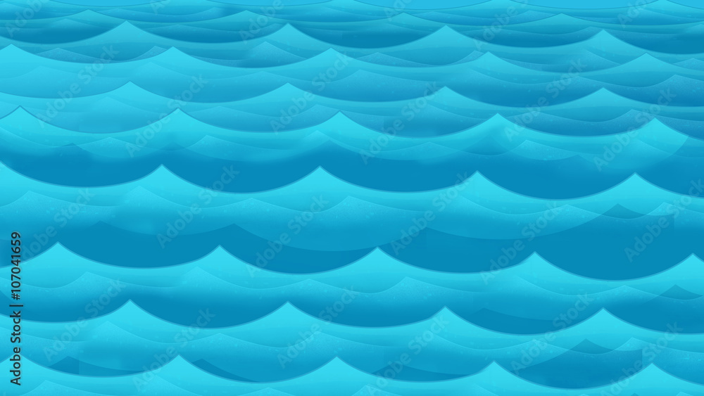 Cartoon pattern waves - body of water - illustration for children Stock ...