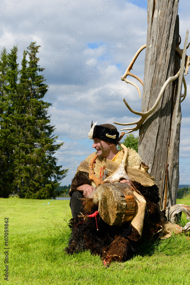Sami shaman. Finnish Lapland Stock Photo | Adobe Stock