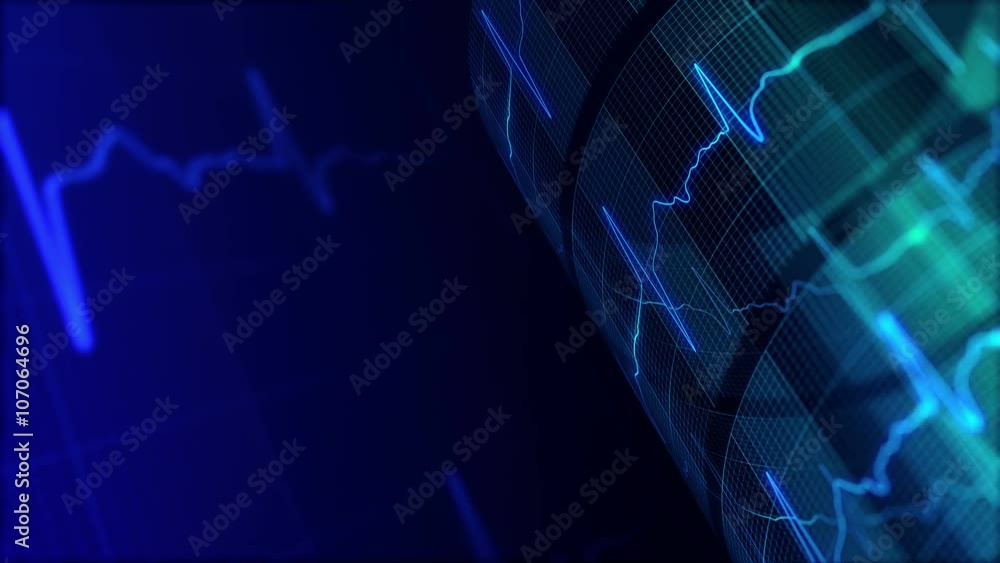 Heart pulse, electrocardiogram, LOOP. Stock Video | Adobe Stock
