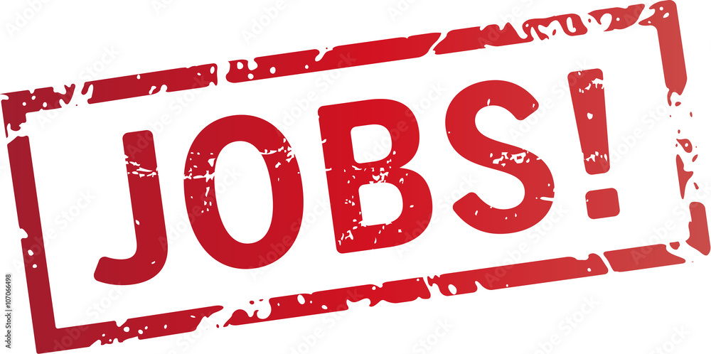 Stempel Jobs! rot Stock-Vektorgrafik | Adobe Stock