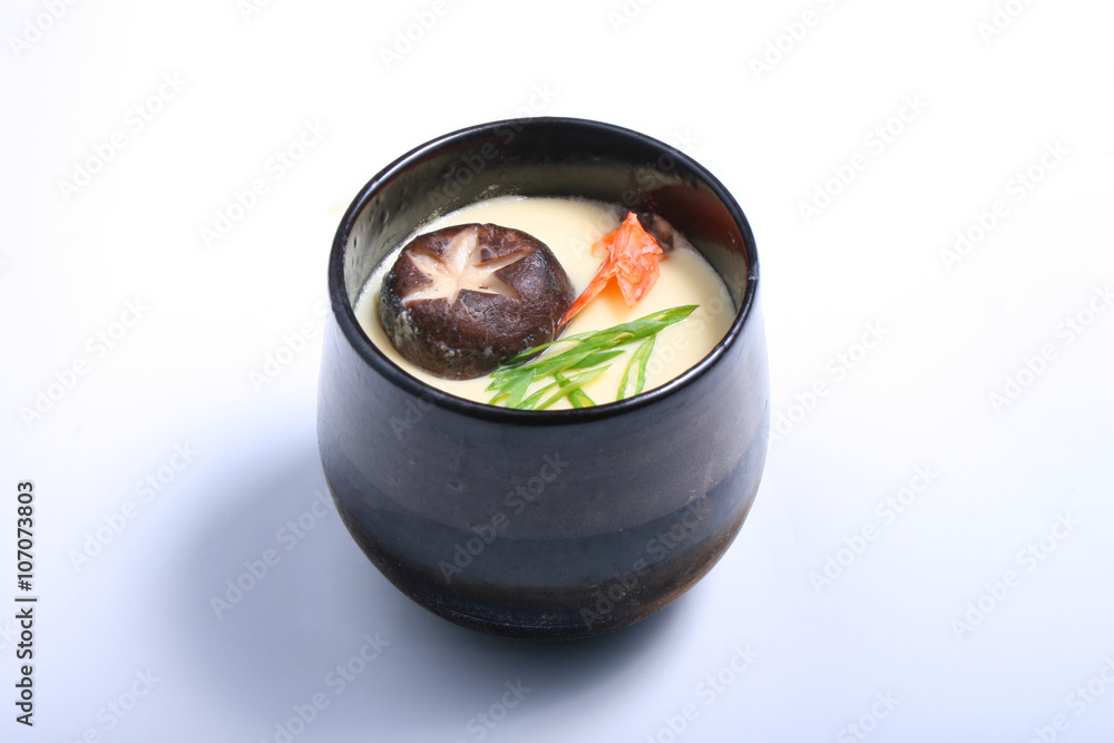 CHAWAN MUSHI : Savory Egg Custard with Shrimp Chicken , Fish Cake and ...