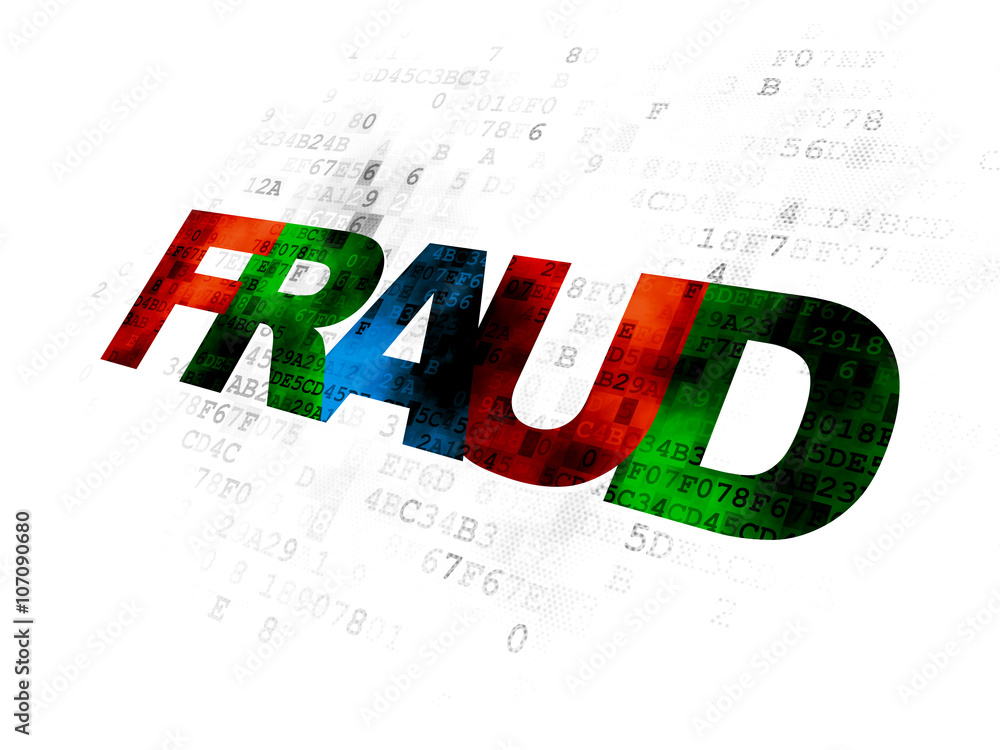 Security concept: Fraud on Digital background Stock Illustration ...