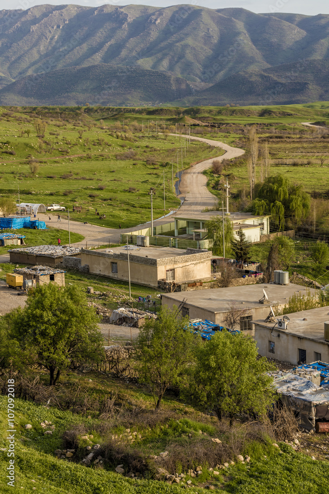 Countryside of Kurdistan region in Iraq with beauty of nature and old ...