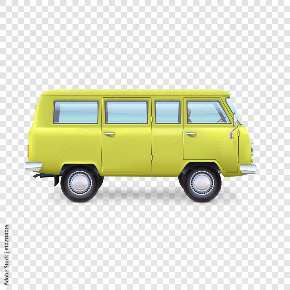 Minibus on transparent background Stock Vector | Adobe Stock