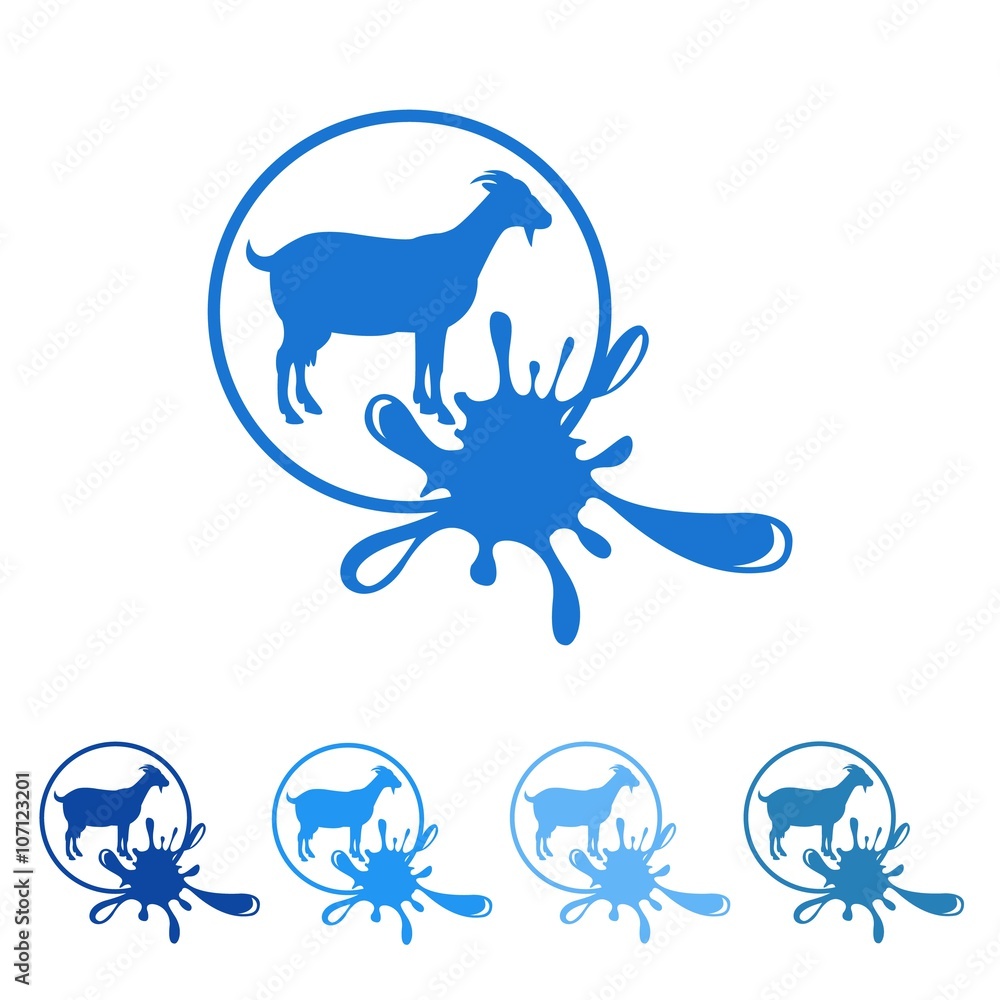 Dairy Milk White Drink Goat Sheep Cow Logo Vector Icon Stock Vector ...