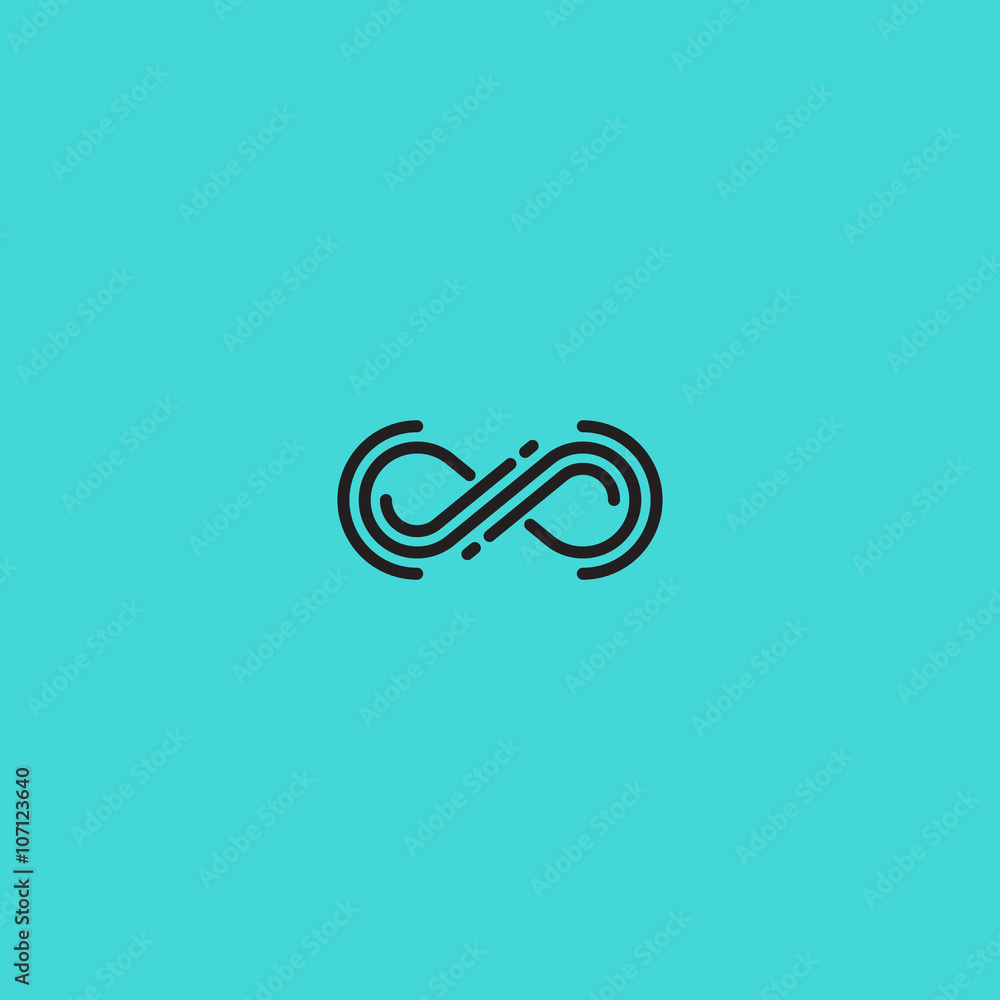 Abstract infinity symbol, vector illustration, line design Stock Vector ...