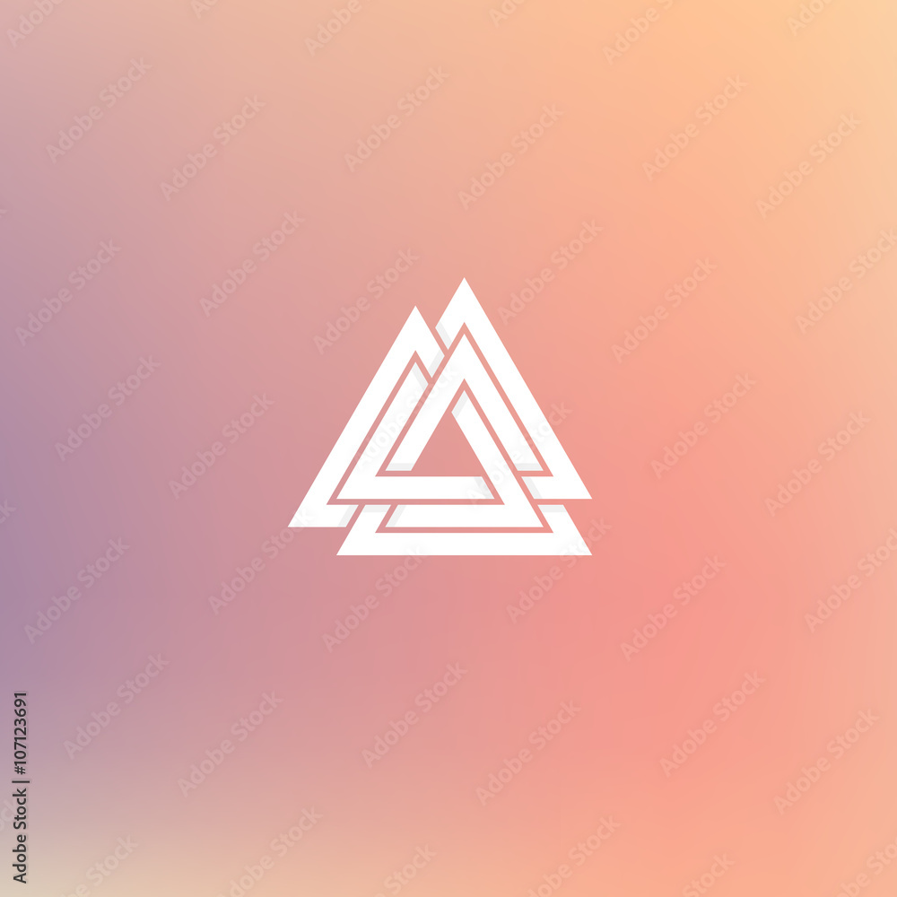 Geometric element, connected triangles, vector illustration Stock ...