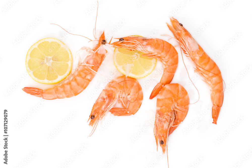 Shrimp background with copyspace. Stock Photo | Adobe Stock