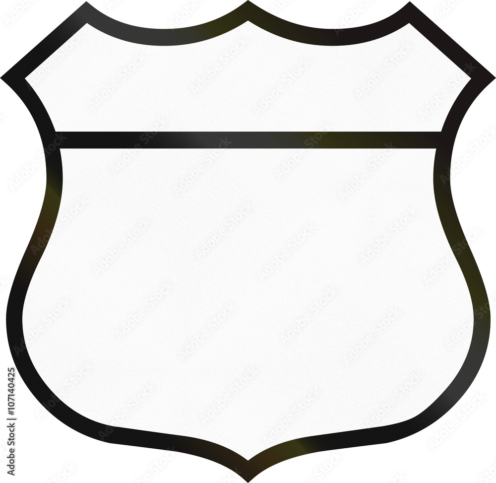 Blank highway route shield used in the US Stock Illustration | Adobe Stock