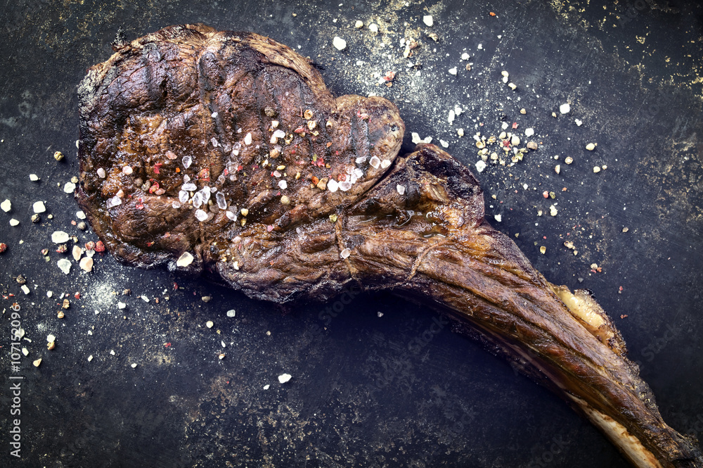 Kobe Tomahawk Steak gegrillt Stock 写真 | Adobe Stock