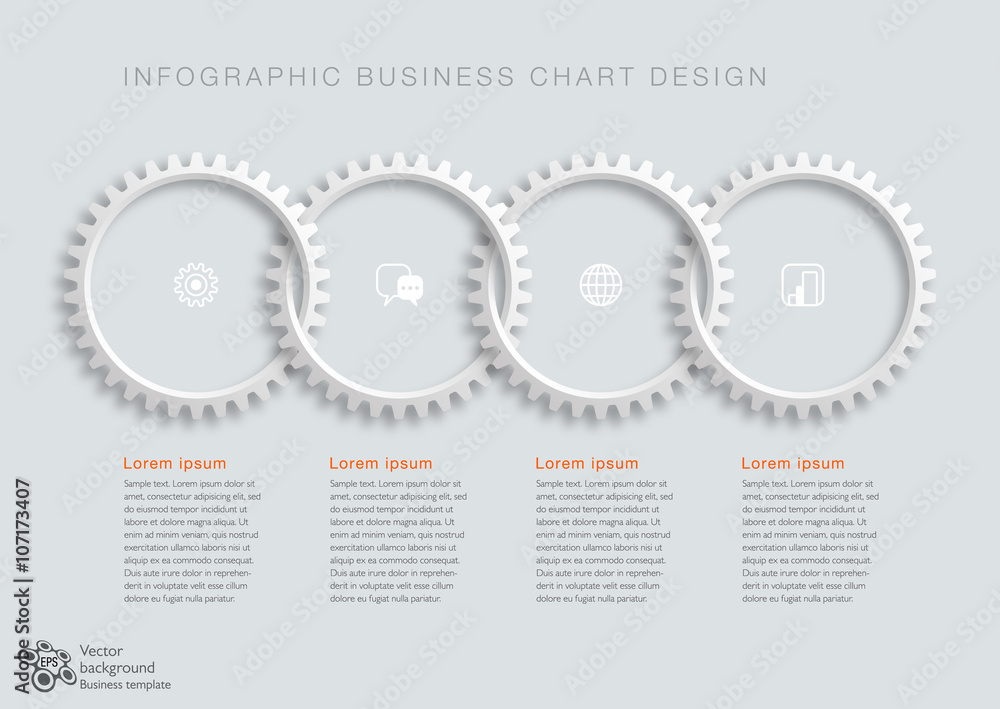 Vector Graphic #Interlocking Gears_Flow Chart Stock Vector | Adobe Stock