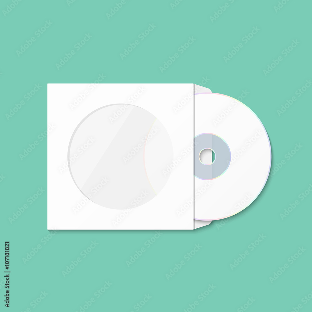 CD cover template DWD. Box for CD. Insulated packaging for discs. DWD ...