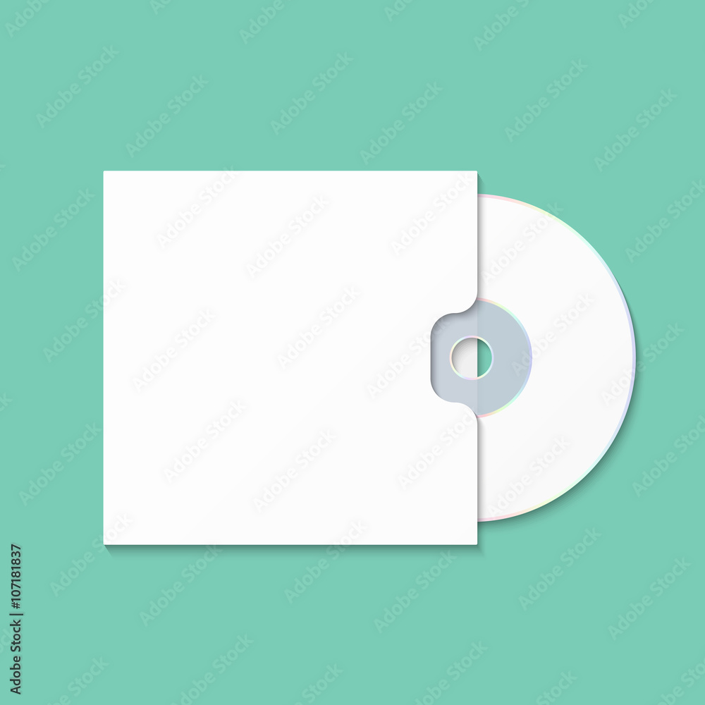 CD cover template DWD. Box for CD. Insulated packaging for discs. DWD ...