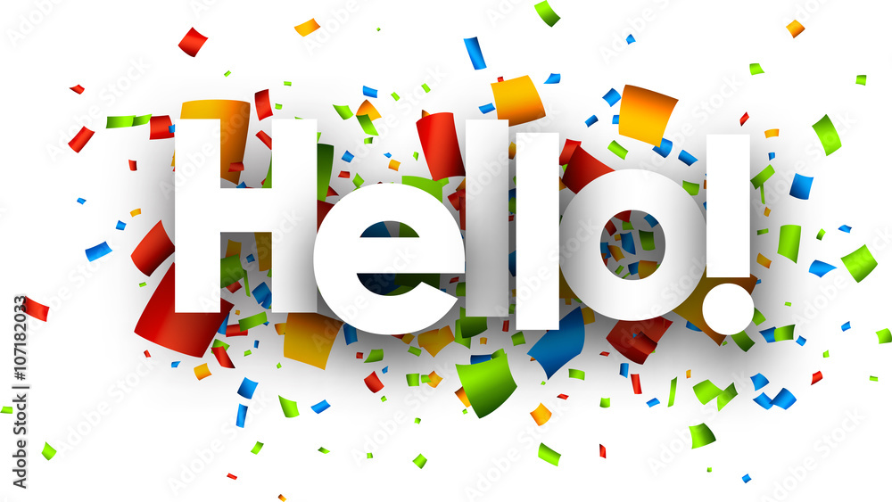 Hello paper background. Stock Vector | Adobe Stock