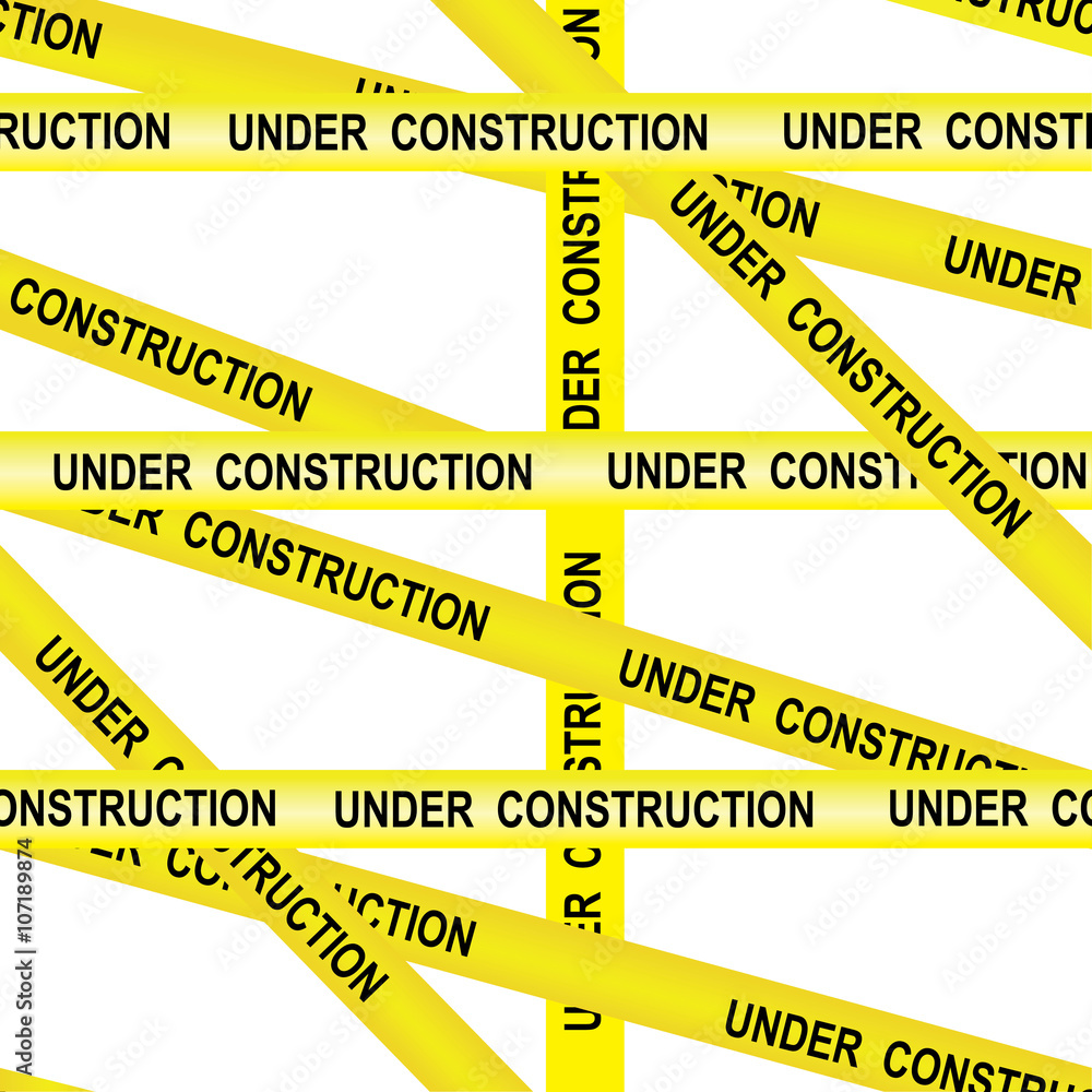 Under Construction Tape Background