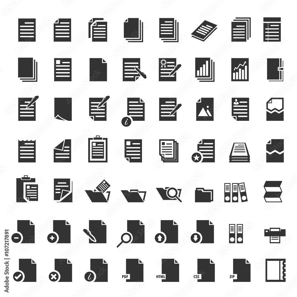Paper icon,Document icon,Vector EPS10 Stock-Vektorgrafik | Adobe Stock
