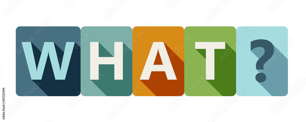 "WHAT?" Vector Overlapping Letters Icon Stock Vector | Adobe Stock