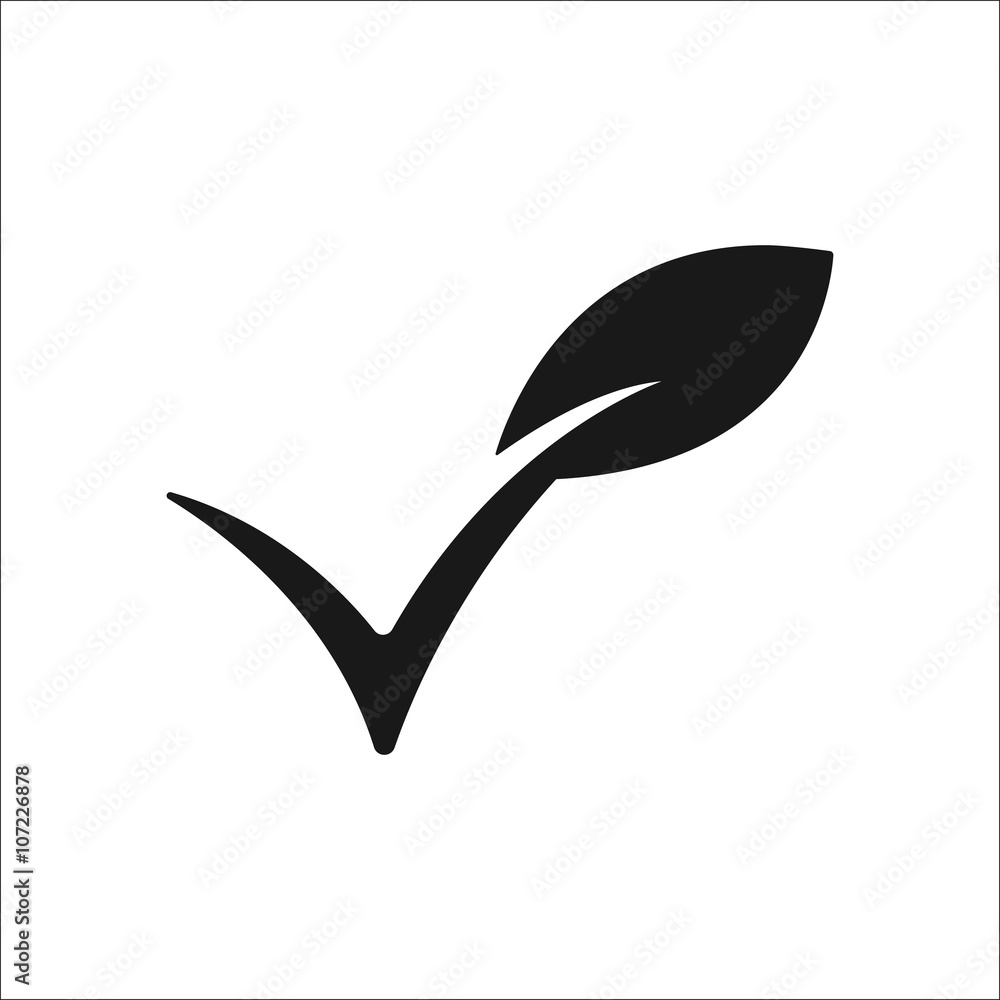 Vegan sign simple icon on background Stock Vector | Adobe Stock