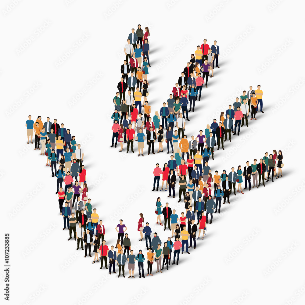 palm hand people symbol Stock Vector | Adobe Stock
