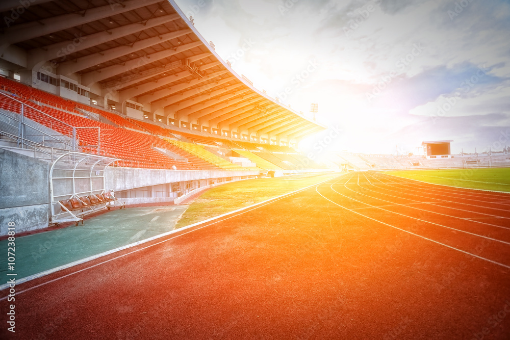 Run race track in sport stadium Stock Photo | Adobe Stock