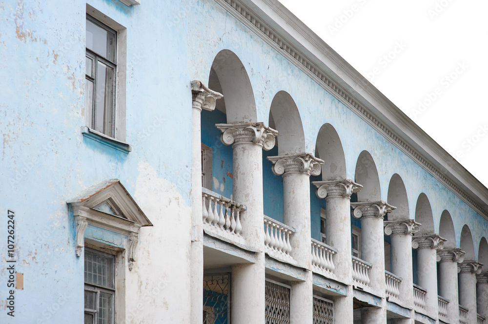 Renaissance Roman Architectural Column and Archway Historic Structure ...