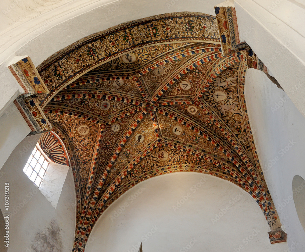 Bóveda Con Pinturas En La Antigua Iglesia De San Sebastián Guadalcanal